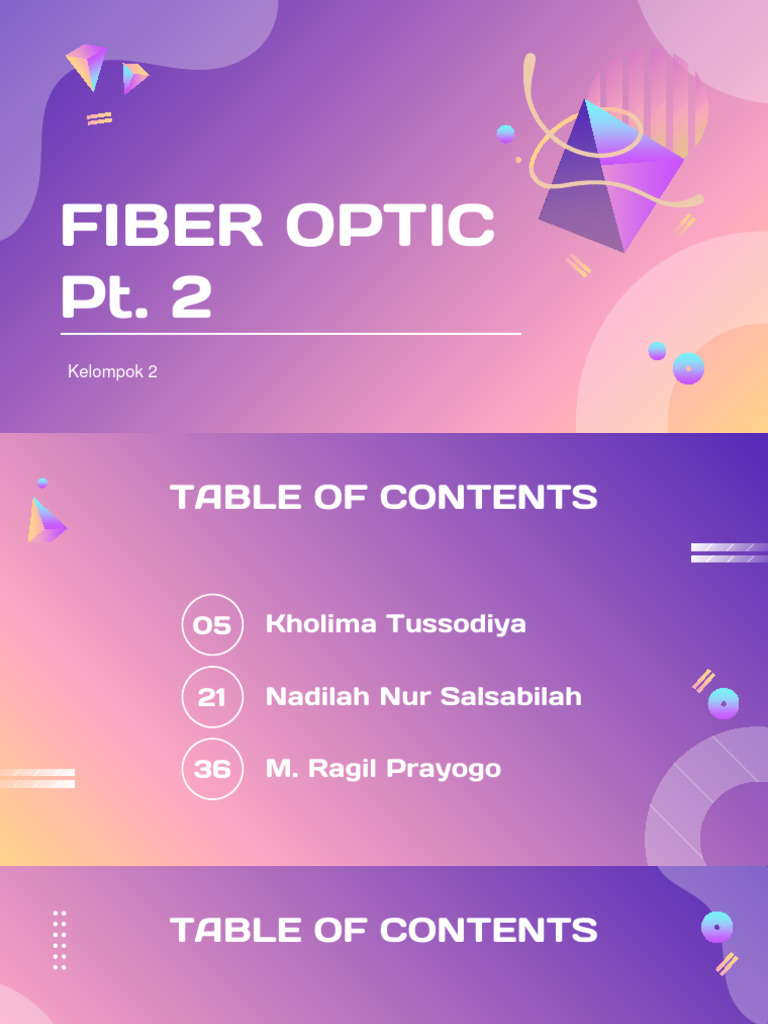 Jenis dan Penerapan Fiber Optik | PDF