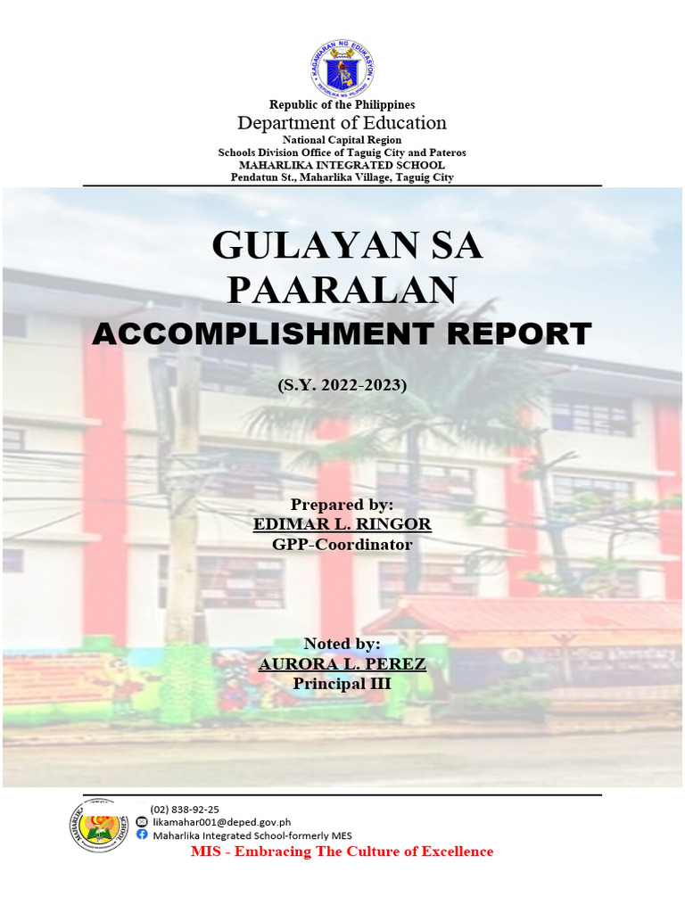 GPP Accomplishment Report-Edimar | PDF | Metro Manila | Aquaponics