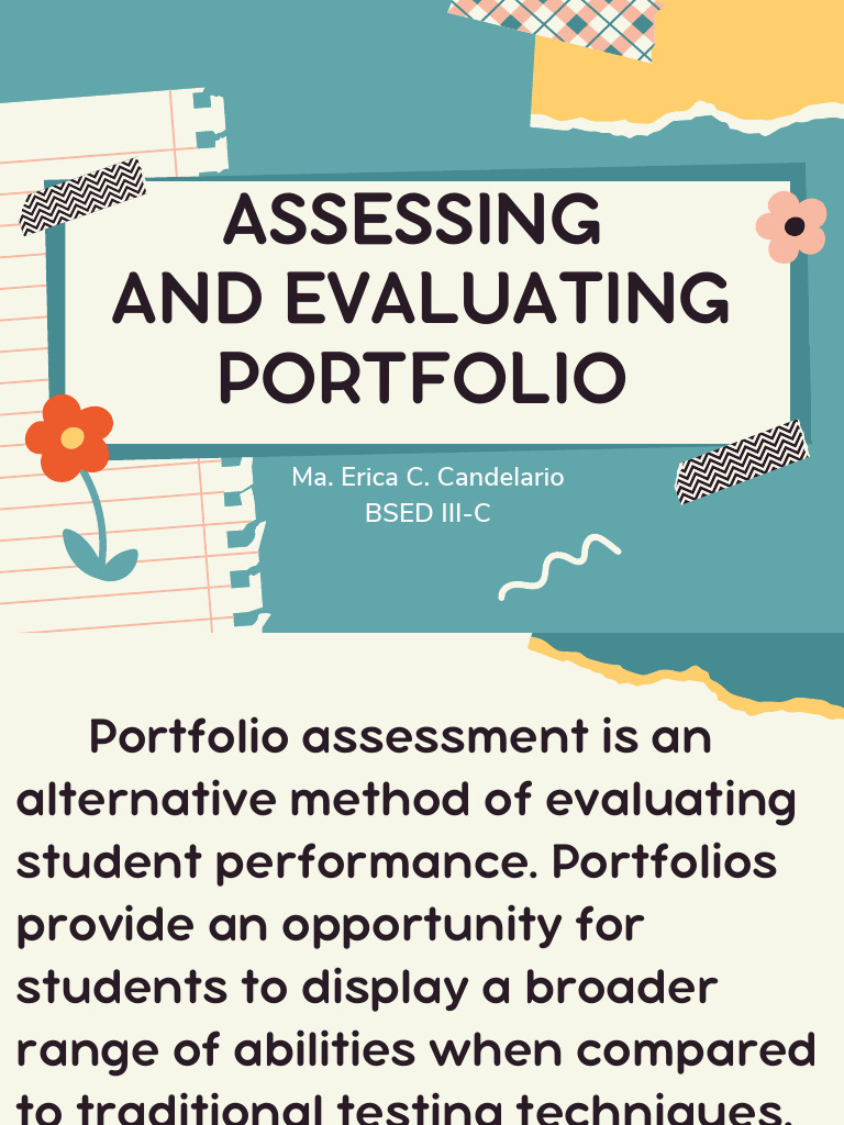 Assessing and Evaluating Portfolio | PDF | Educational Assessment ...