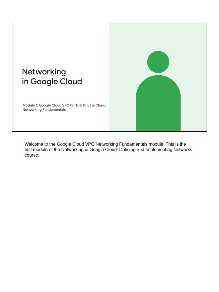 01 Google Cloud VPC Networking Fundamentals 2.0 - OD | PDF | Domain Name System | I Pv6