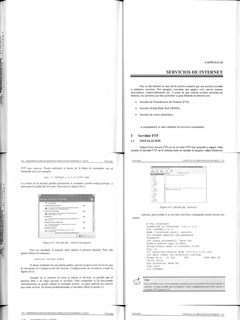 Administración de Sistemas Operativos Windows y Linux, Cap. 24 | PDF