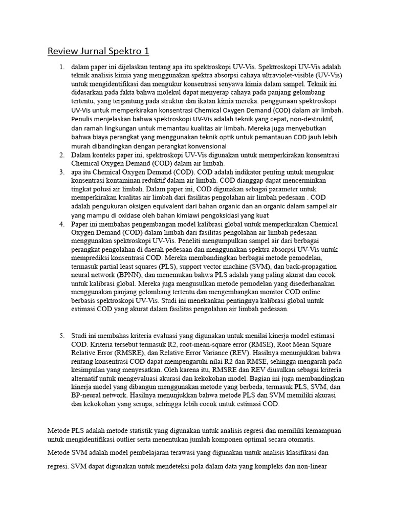 Review Jurnal Spektro | PDF