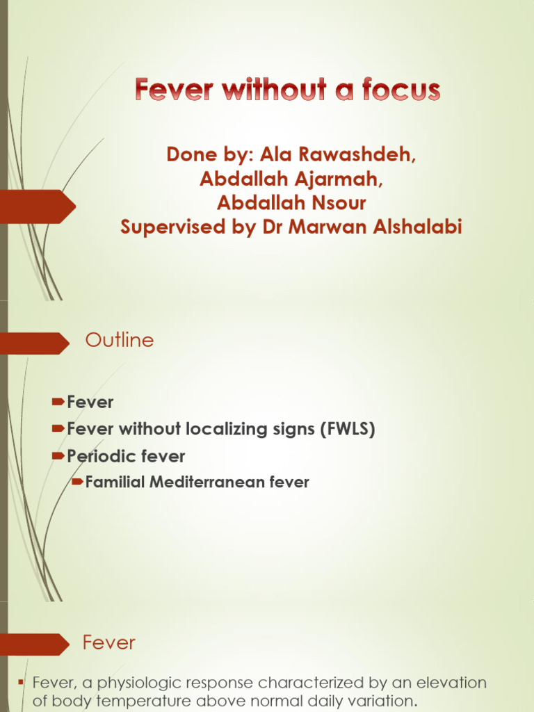 1 Fever Without Focus | PDF | Fever | Medicine