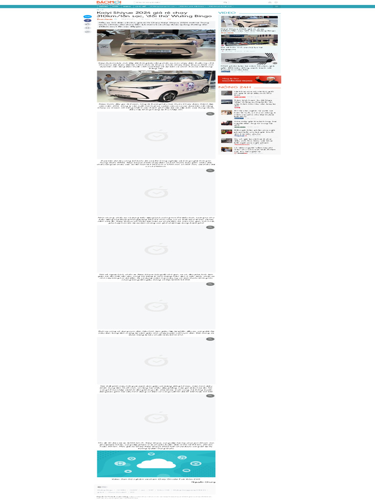 Kaiyi Shiyue 2024 giá rẻ chạy 310km - lần sạc, 'đối thủ' Wuling Bingo - Báo Kiến Thức | PDF