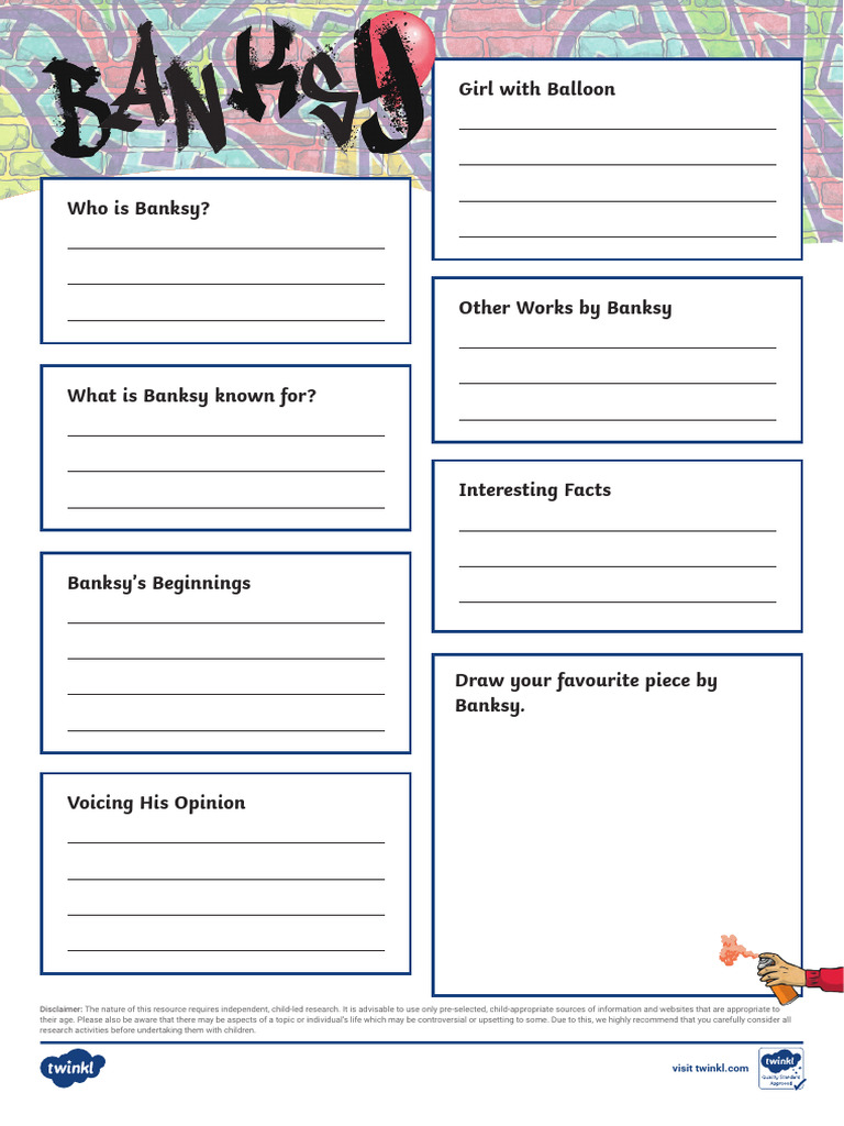 Banksy Art Guide for Kids | PDF | Works