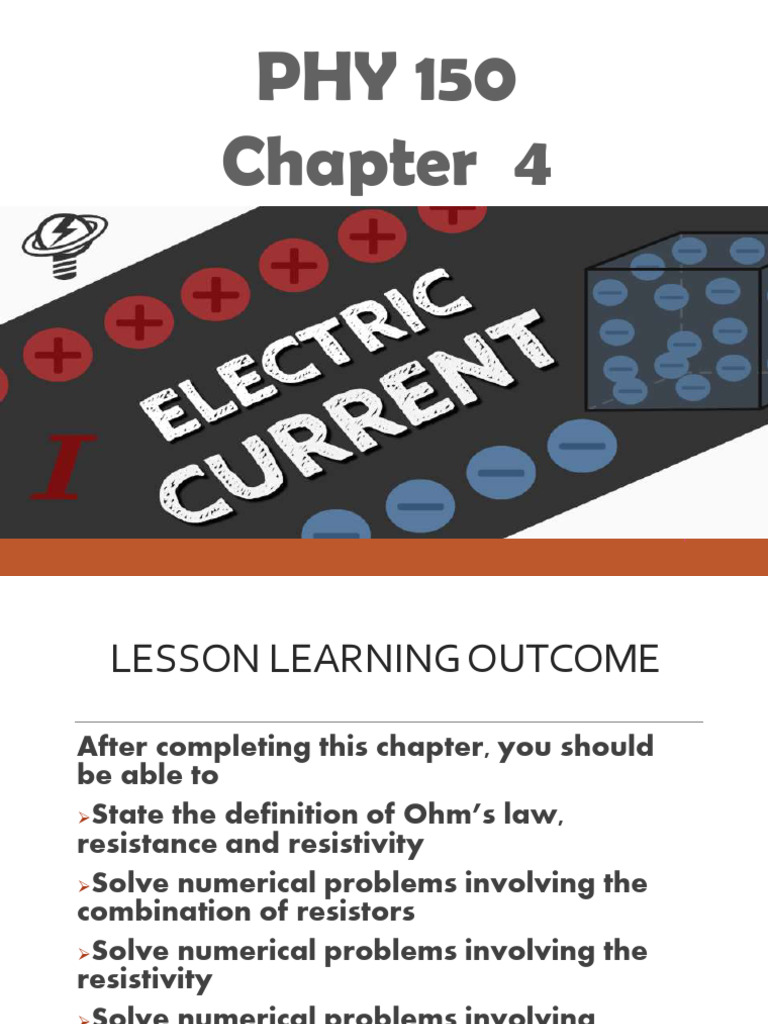 Chapter 4. Electric Current | PDF | Electrical Resistivity And Conductivity | Electrical ...