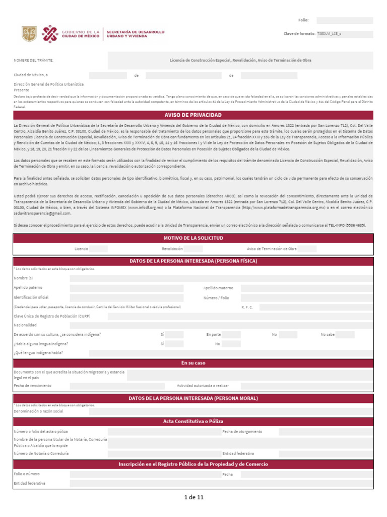 Requisitos Para Licencia De Construcción Cdmx Pdf Ciudad De México