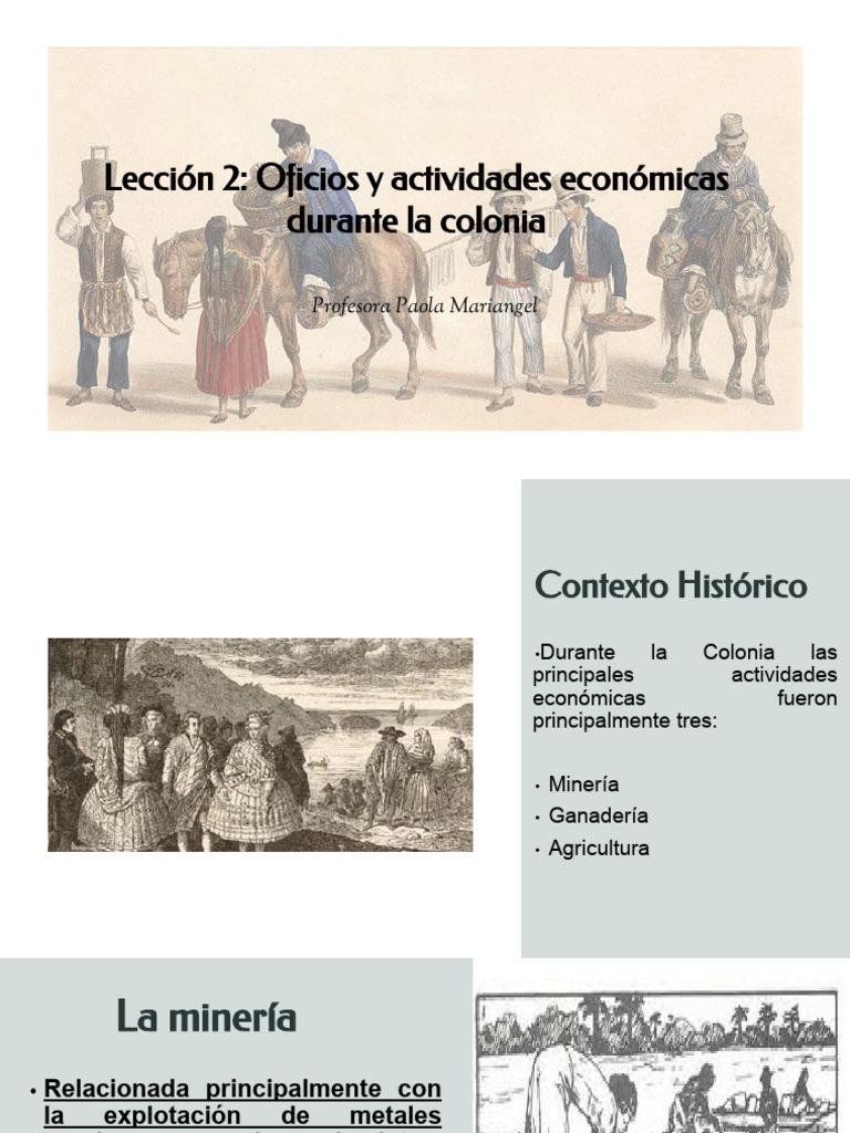 Actividades y Oficios Coloniales | PDF