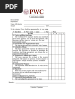 Content Validity Form | PDF | Career & Growth | Wellness
