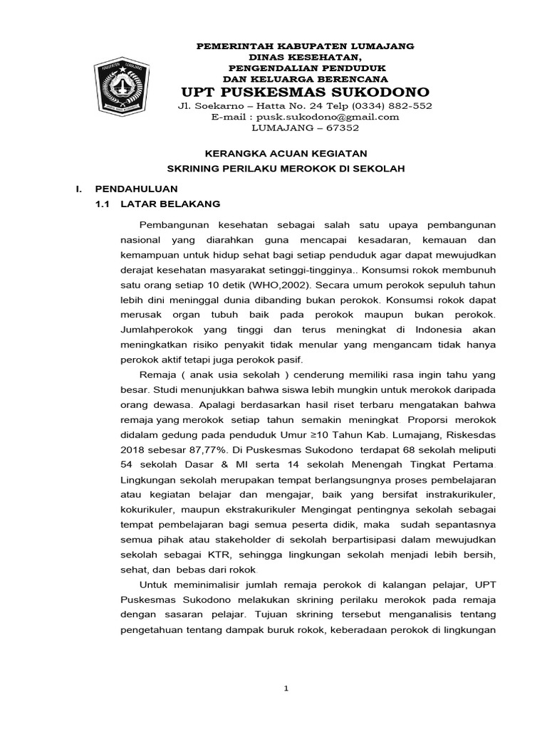 4.kak Skrining Merokok Di Sekolah | PDF