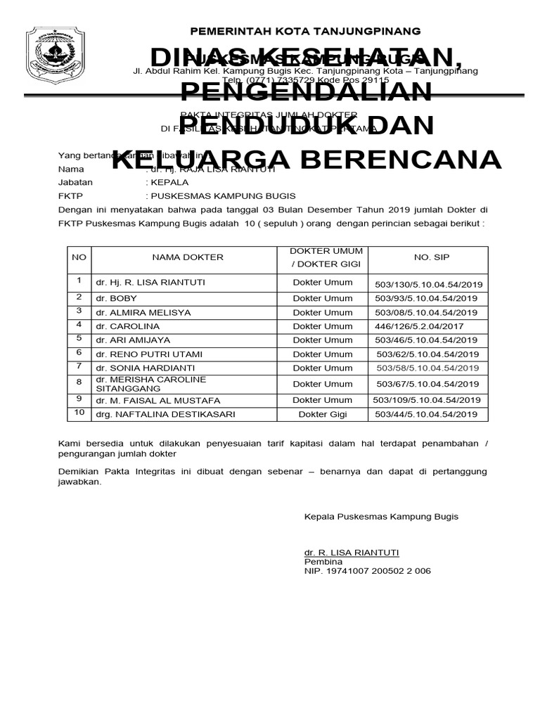 Cop Surat PKM KP - Bugis | PDF