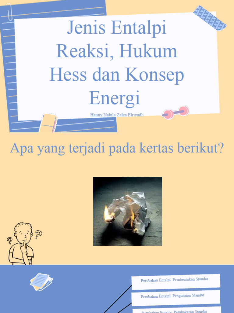 Jenis dan Perubahan Entalpi dalam Reaksi | PDF