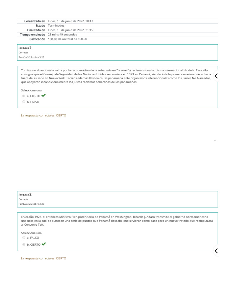 Examen Final Del Curso Revisi N Del Intento 2 PDF | Descargar gratis PDF | Panamá