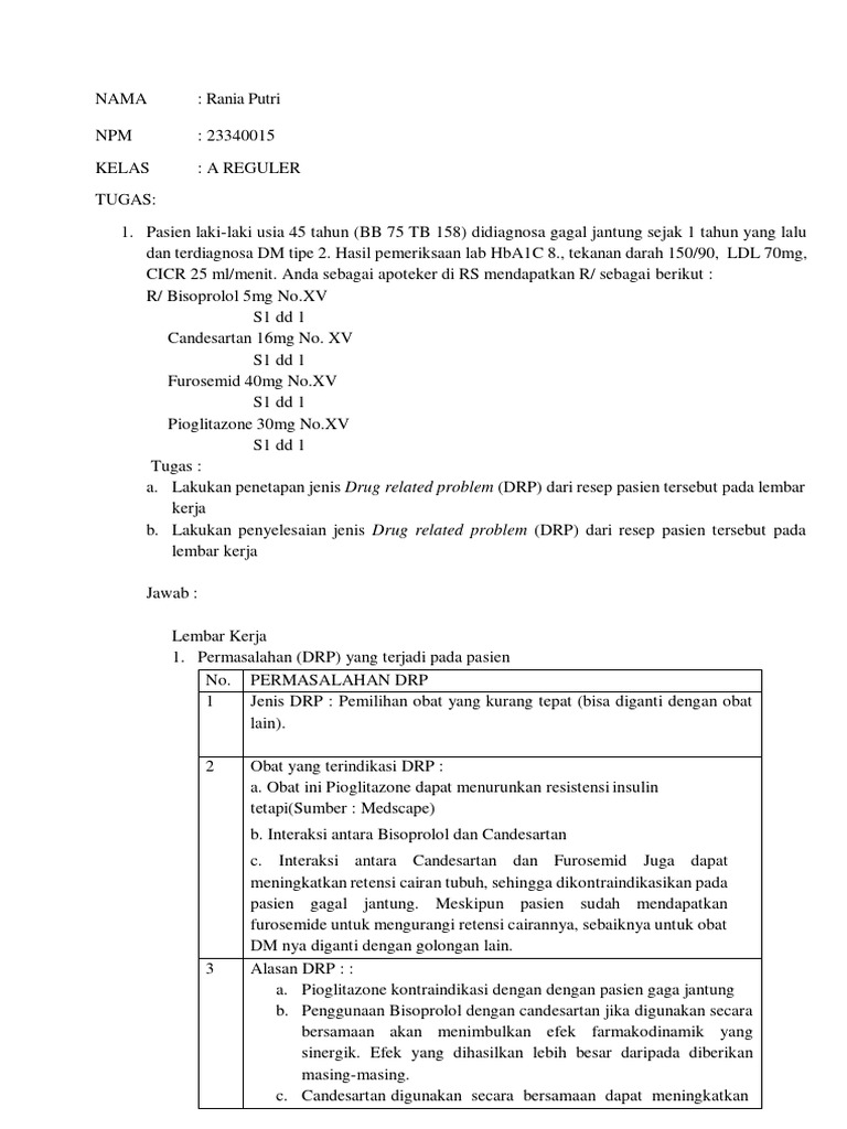 Analisis Resep dan DRP Apoteker | PDF | Sains & Matematika
