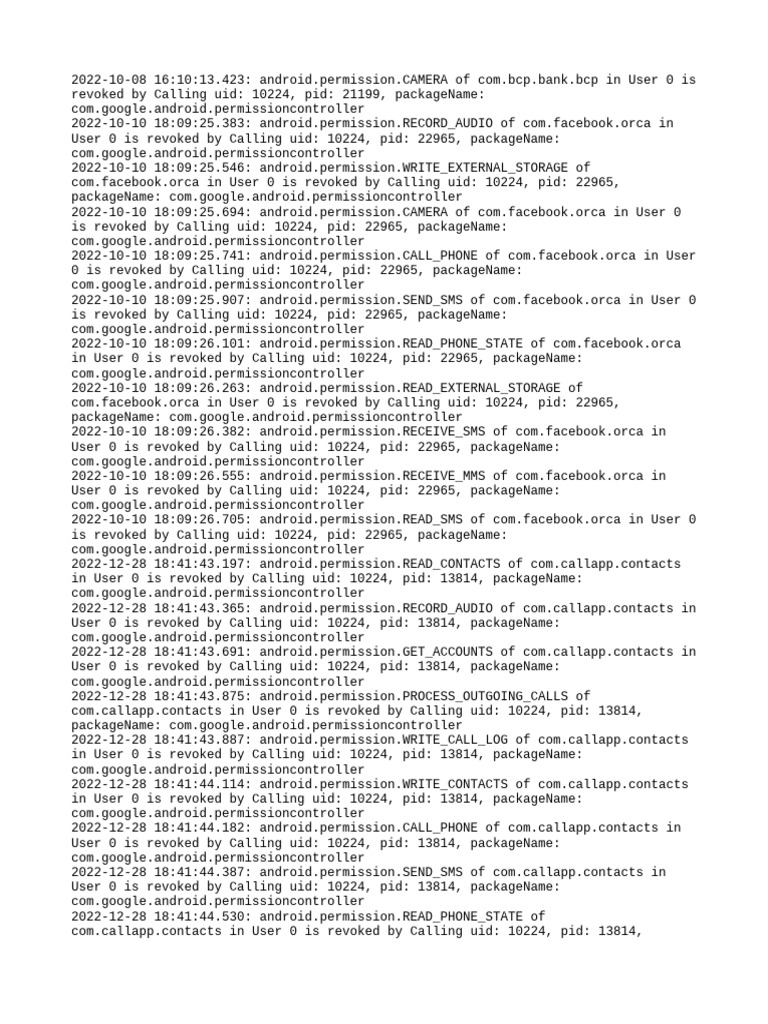 Perm Debug Info | PDF | Android (Operating System) | Online Services