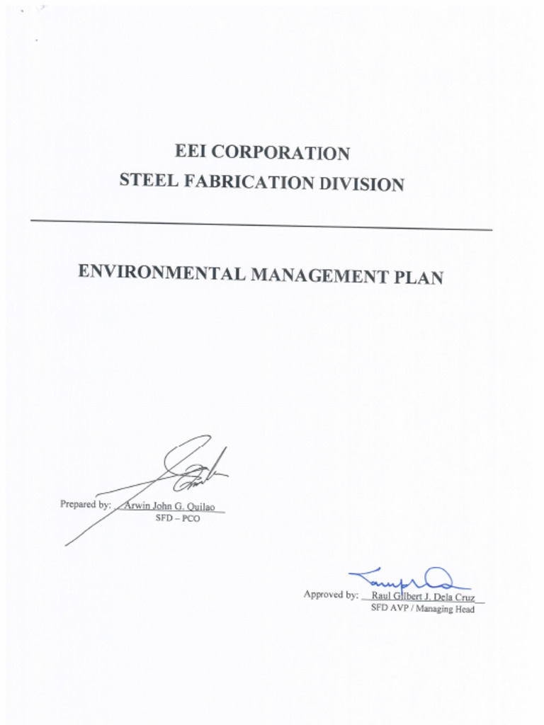 Environmental Management Plan | PDF