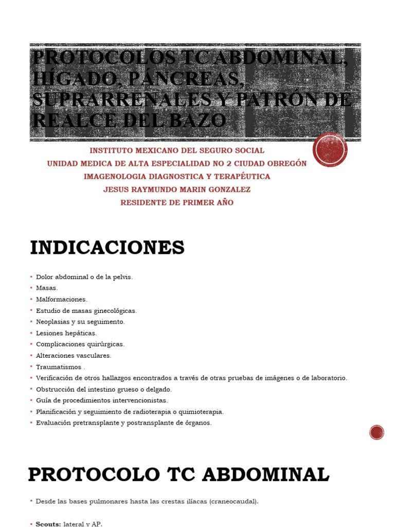 Protocolos TC Abdominal, Hígado, Páncreas | Descargar gratis PDF | Hígado | Abdomen