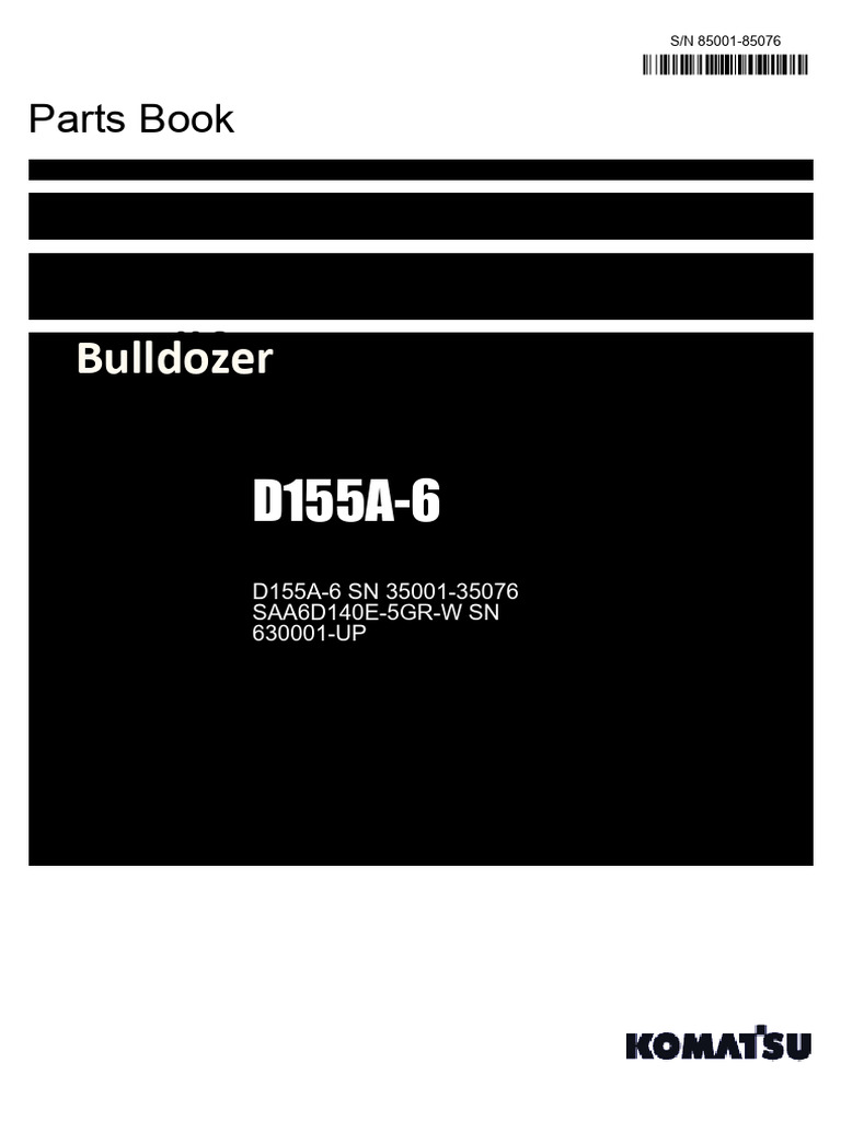 PB D155a-6 SN 85001-85076 | PDF | Pump | Washer (Hardware)