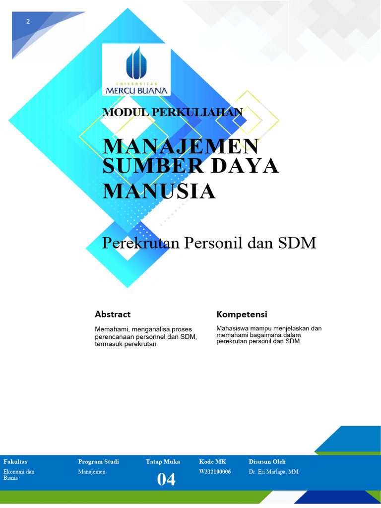 Modul 4 MSDM | PDF