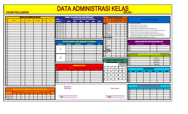 Papan Data Adm Kelas | PDF