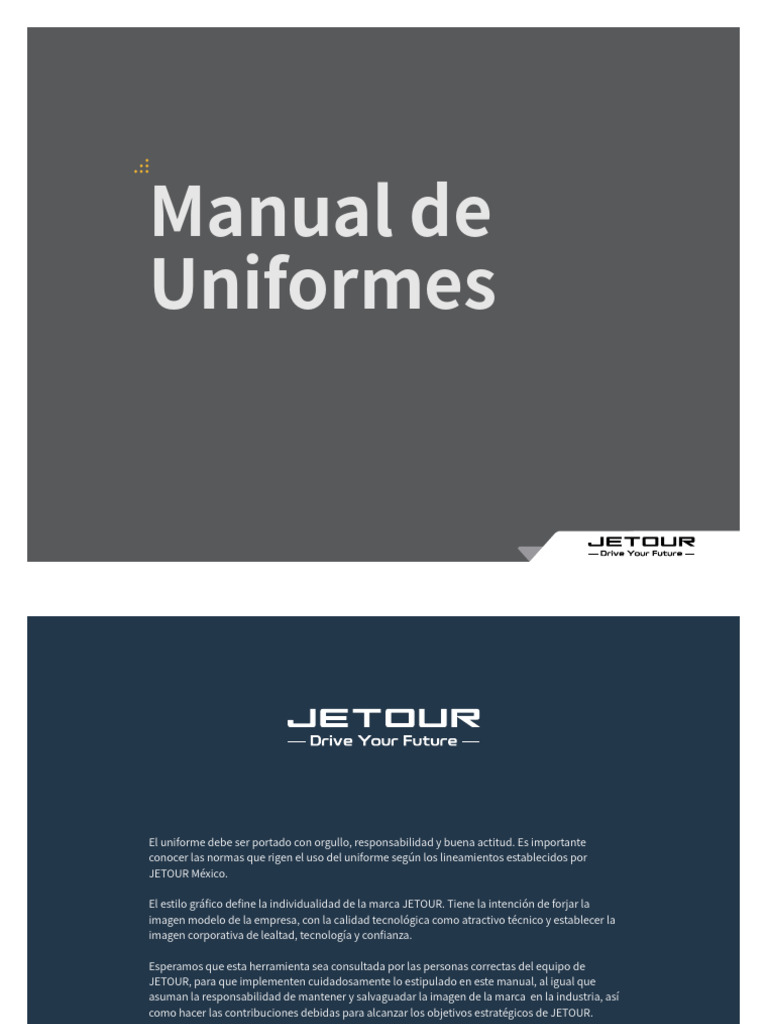 Manual de Uniformes JETOUR México | PDF | Color