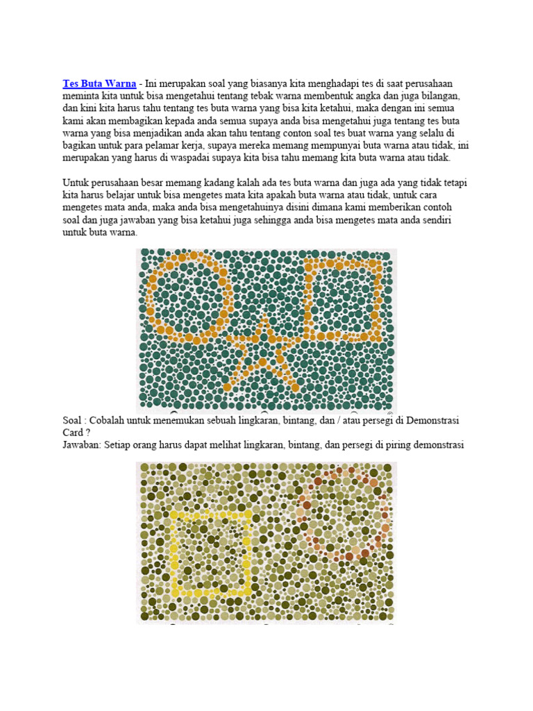 Buku Test Buta Warna | PDF | Pengembangan Diri
