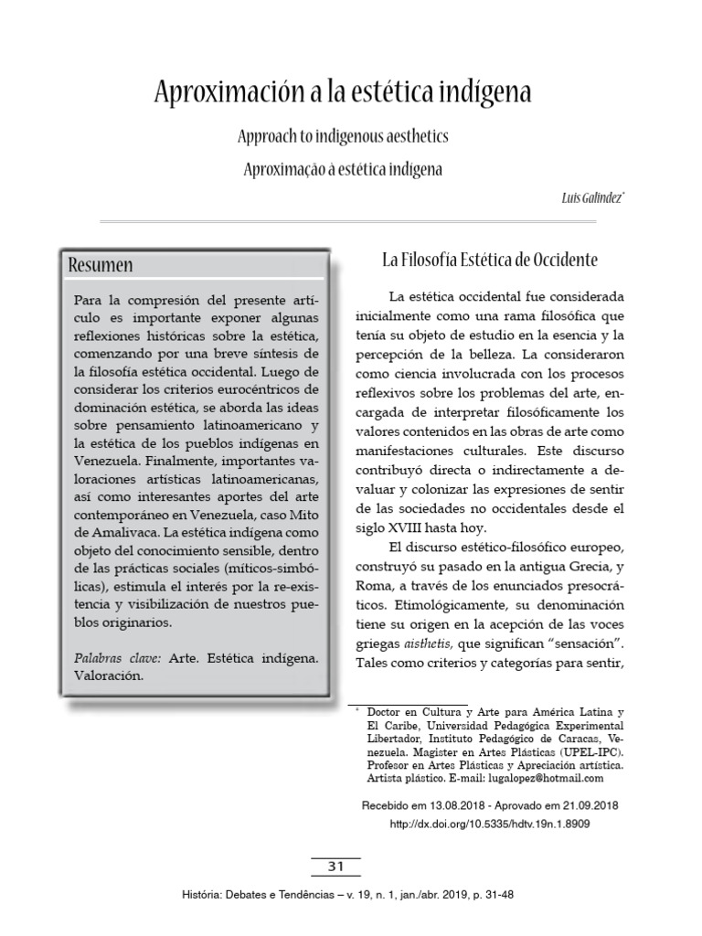 Estètica Indigena Venezolana | PDF | Estética | Belleza
