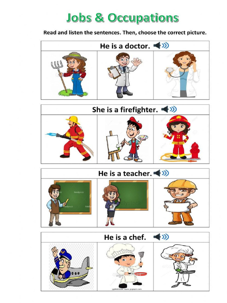 Jobs... Profesiones en Ingles.... | PDF