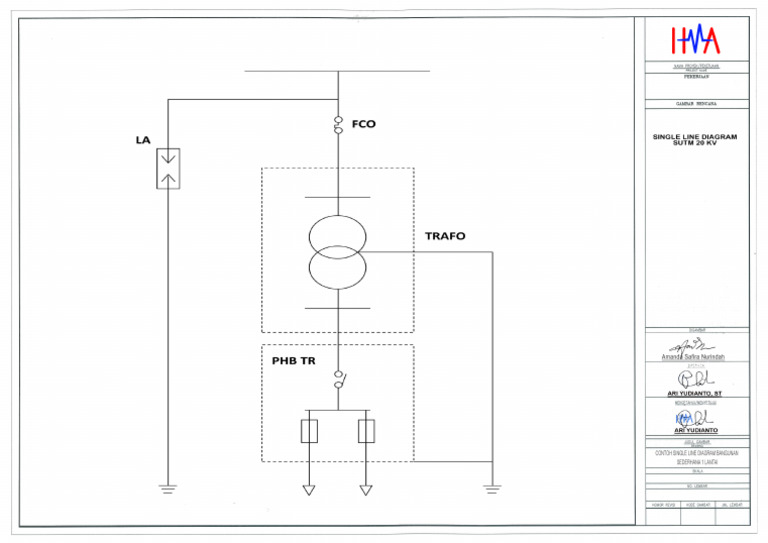 Single Line Diagram Gardu | PDF
