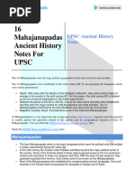 16 Mahajanapadas of Ancient India | PDF