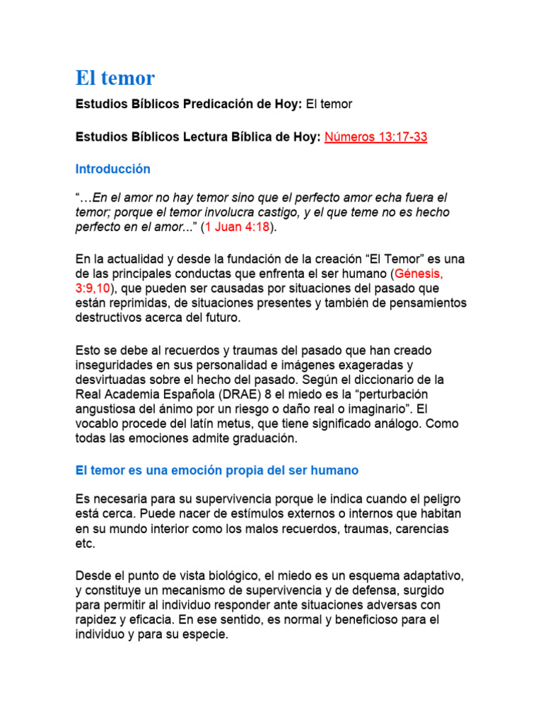 El Temor | PDF | Temor | Sicología