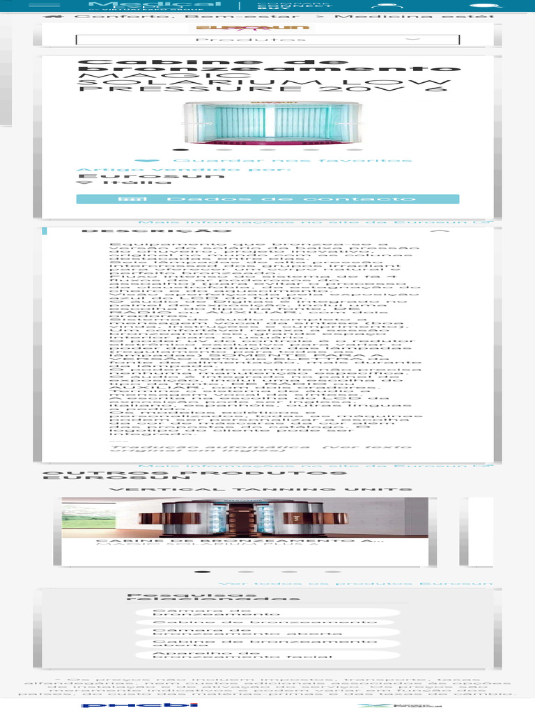 Cabine de bronzeamento - MAGIC SOLARIUM LOW PRESS… | PDF