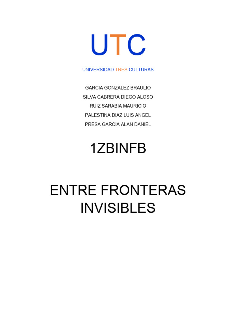 1zbinfb Entre Fronteras Invisibles: Universidad Culturas | PDF