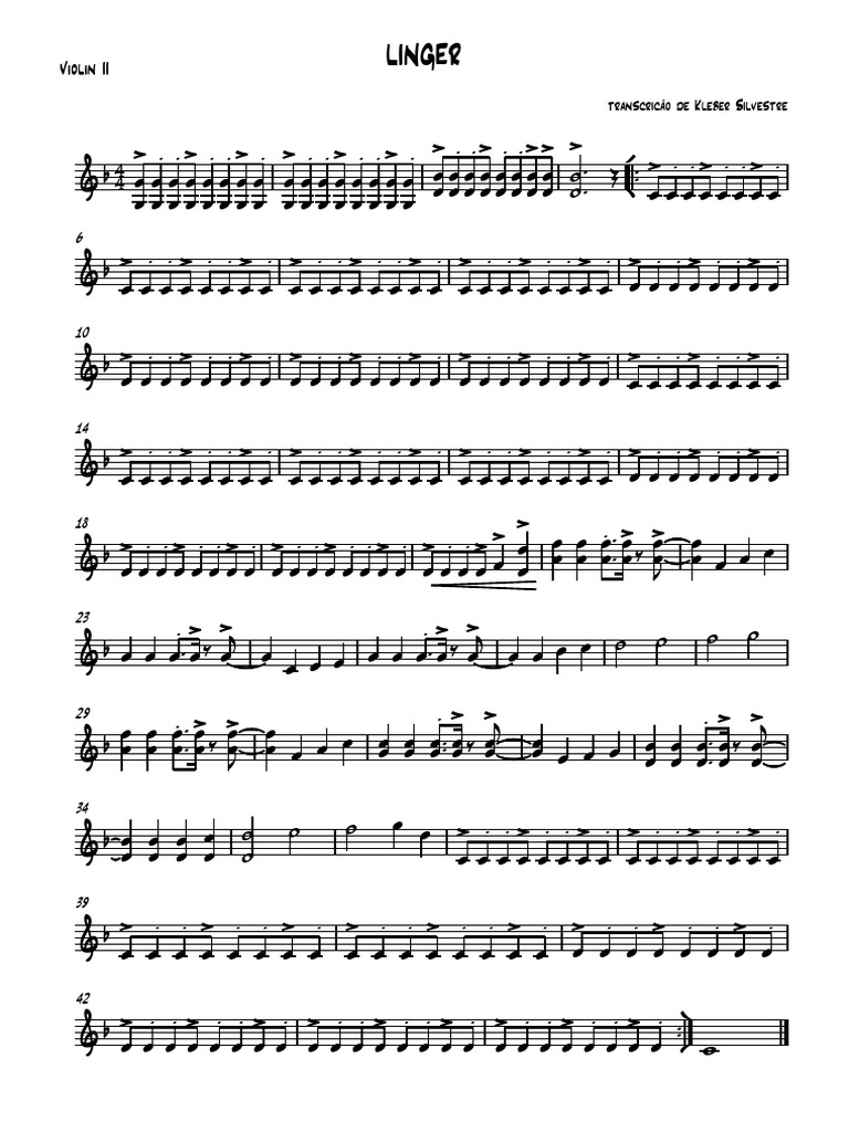 Linger Violin II | PDF