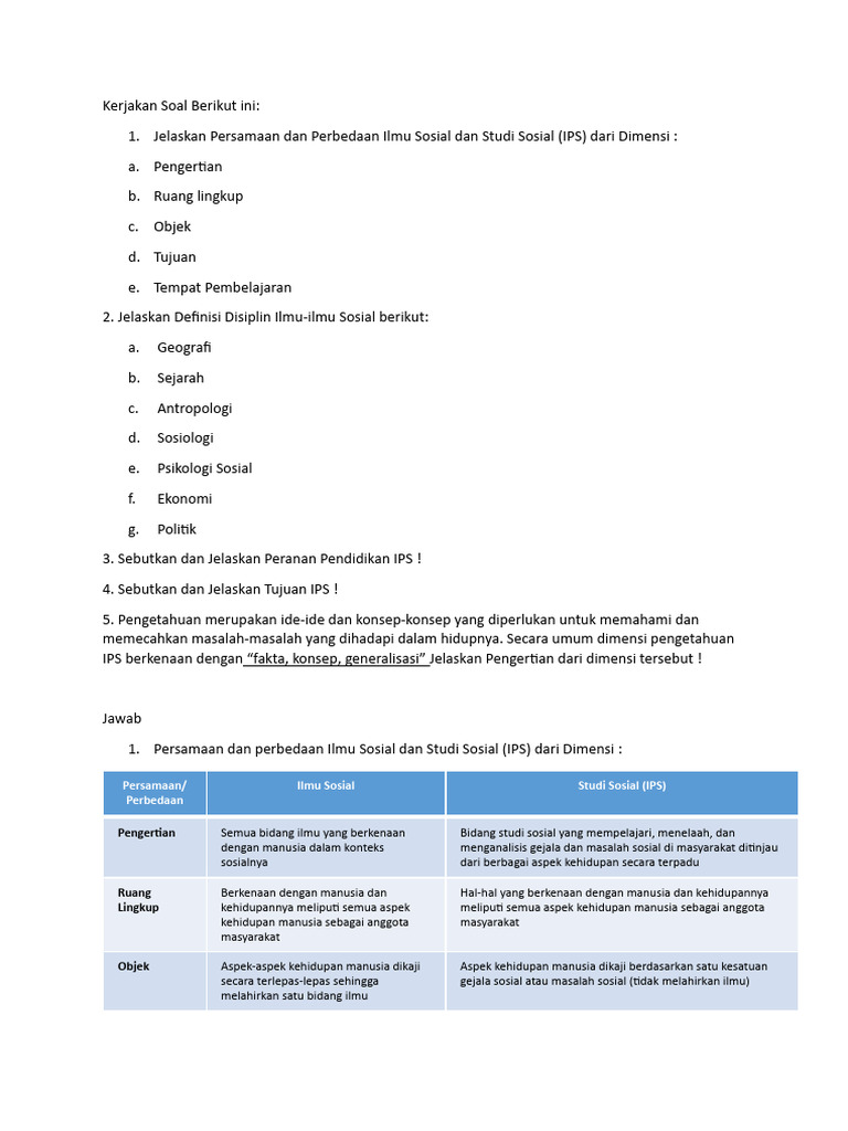 Tugas 1 Konsep Dasar IPS Andri Asmara | PDF | Ilmu Sosial | Sains & Matematika