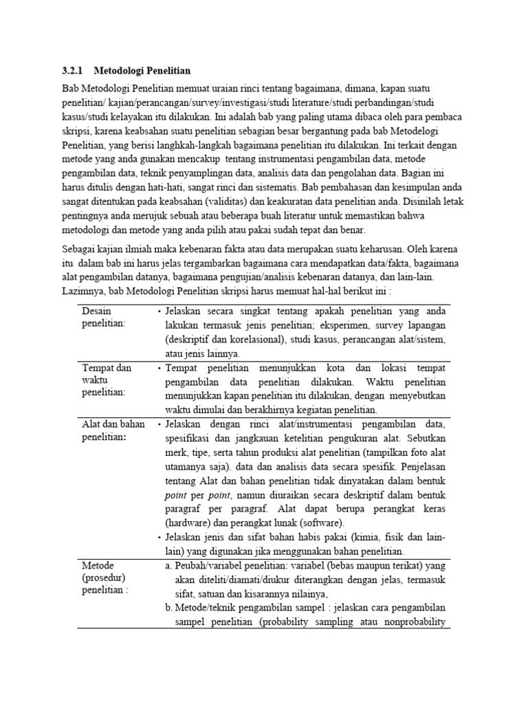 Tata Cara Penulisan Bab III | PDF