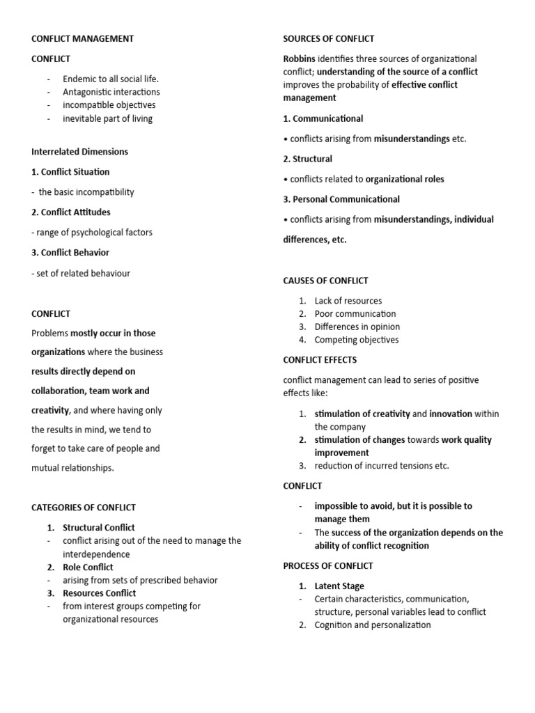 Conflict Management | PDF | Creativity | Behavioural Sciences