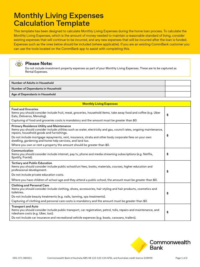 MLE Template | Download Free PDF | Expense | Mortgage Loan