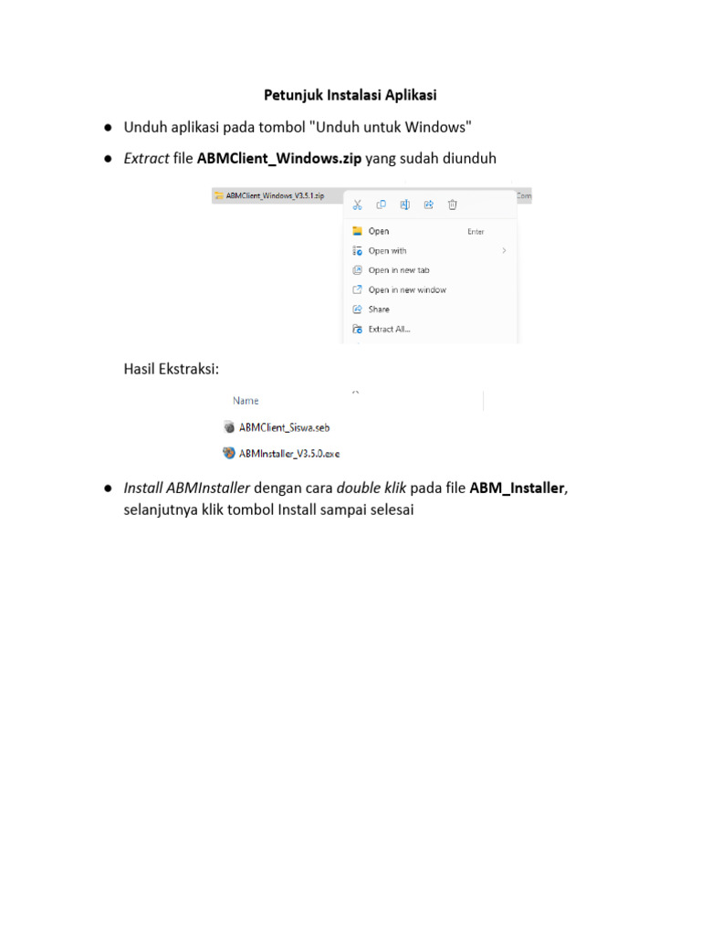Petunjuk Installasi ABM | PDF