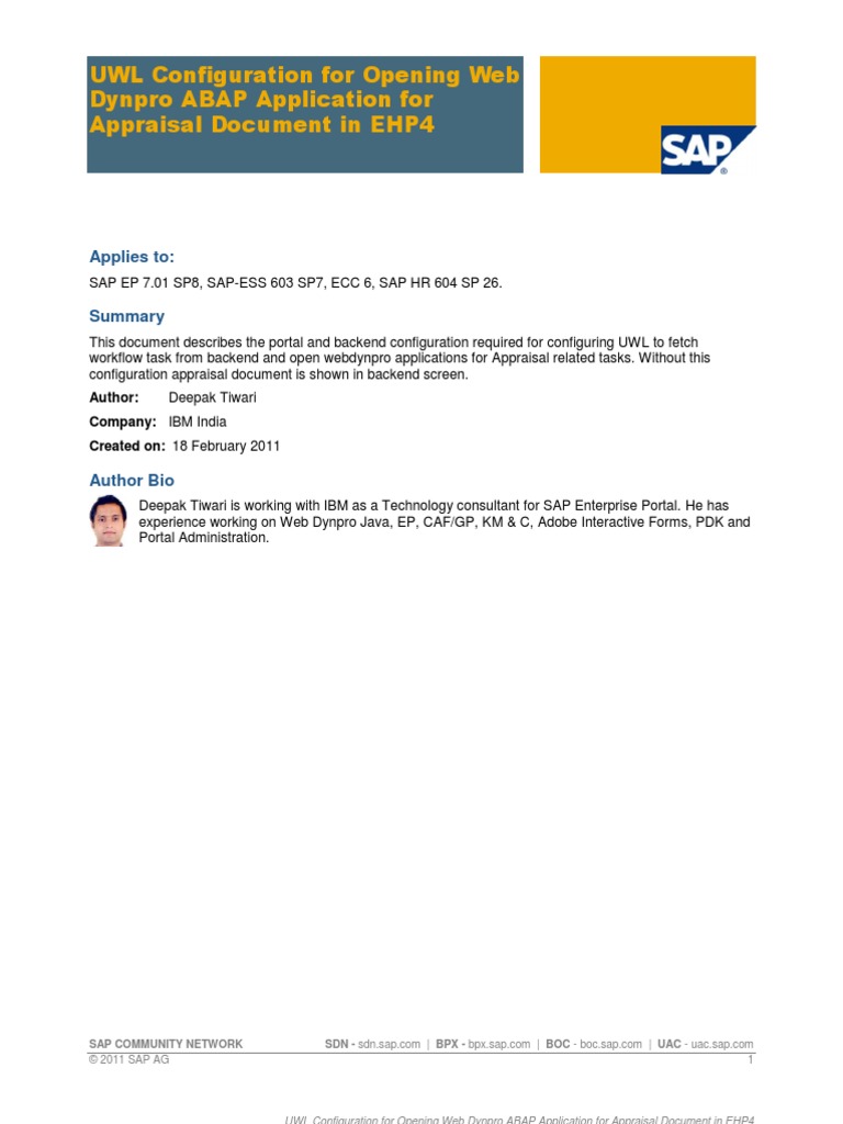 UWL Configuration For Opening Web | PDF | Information Technology ...