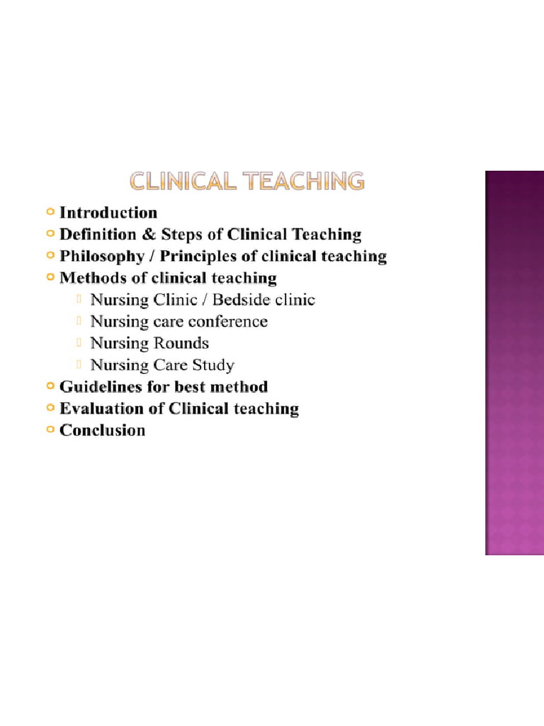 Clinical Teaching Methods PDF | PDF Clinical Teaching Methods PDF | PDF