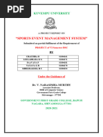 Sports Management System Mini Project - I: Submitted by | PDF | Php ...