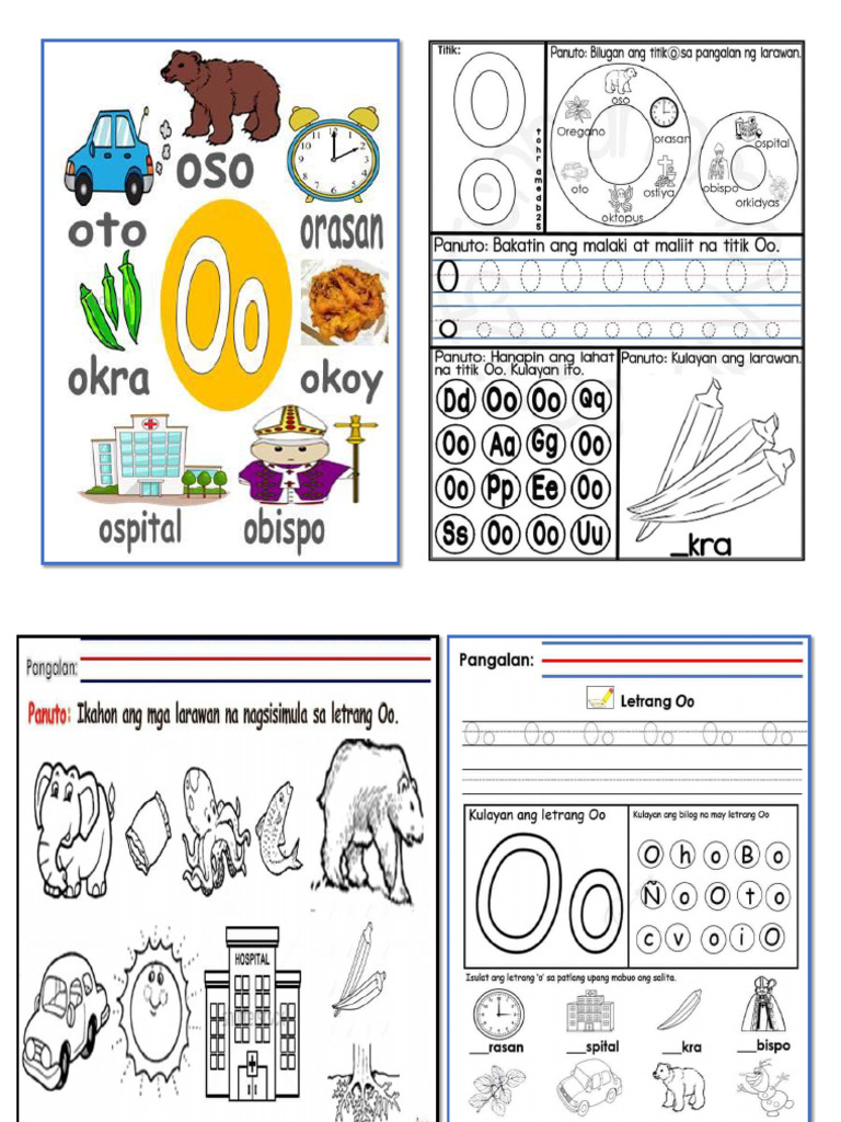 Letter o Activity | PDF