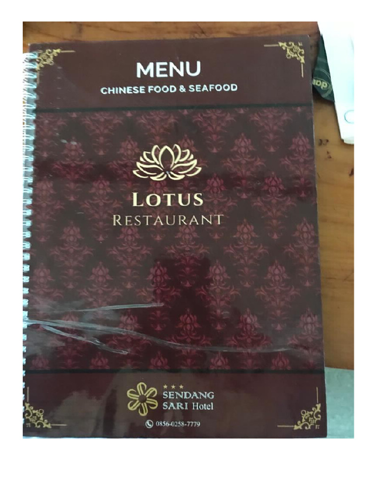 Menu Resto Sendang Sari | PDF