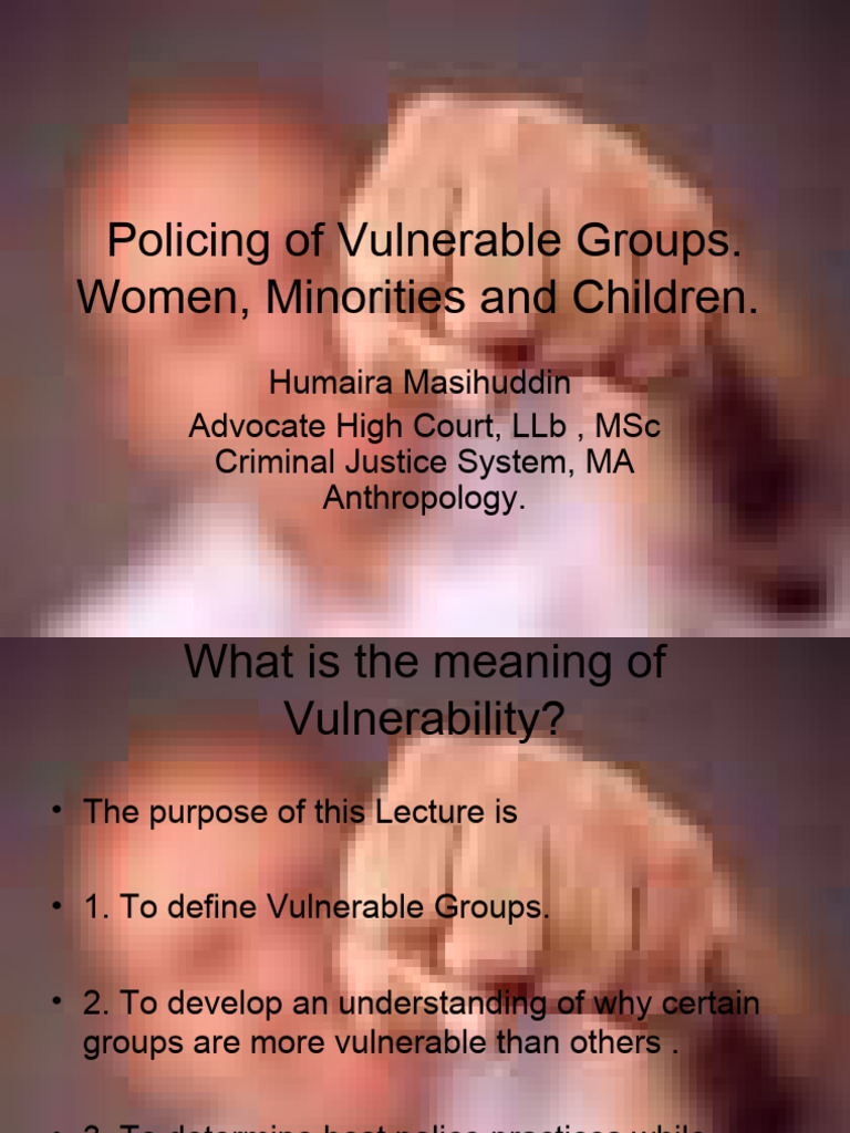 Policing of Vulnerable Groups Sihala | PDF | Police | Crimes