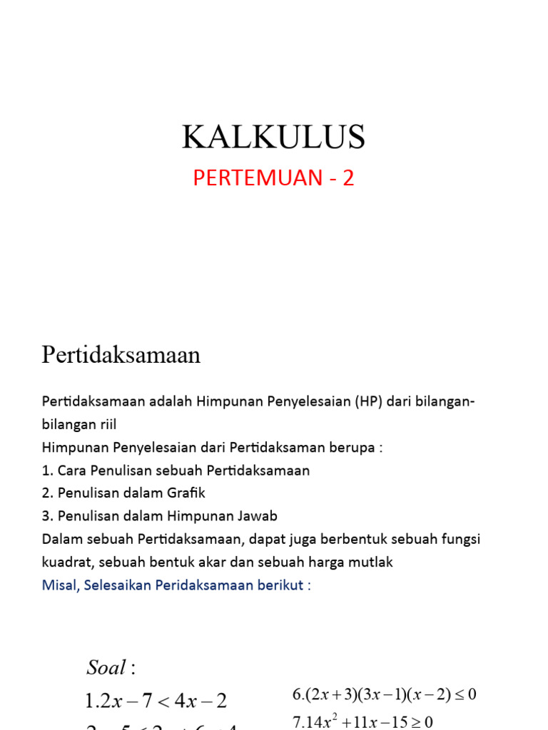 Kalkulus Modul Ke 2 | PDF