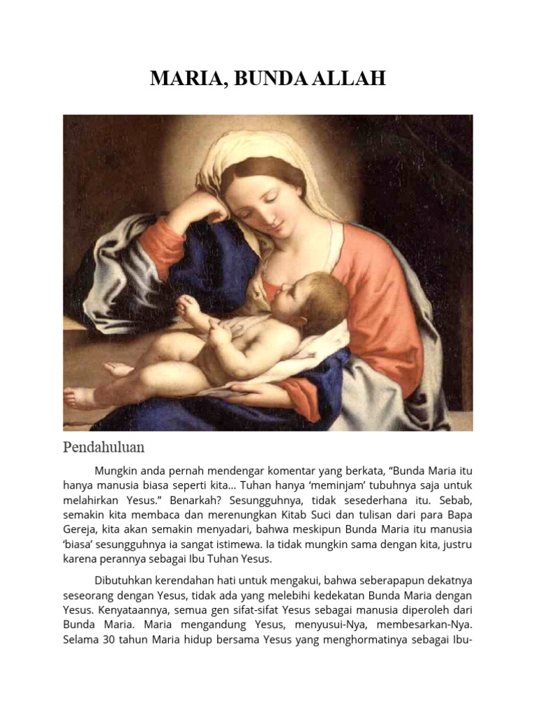 Maria Bunda Allah | PDF