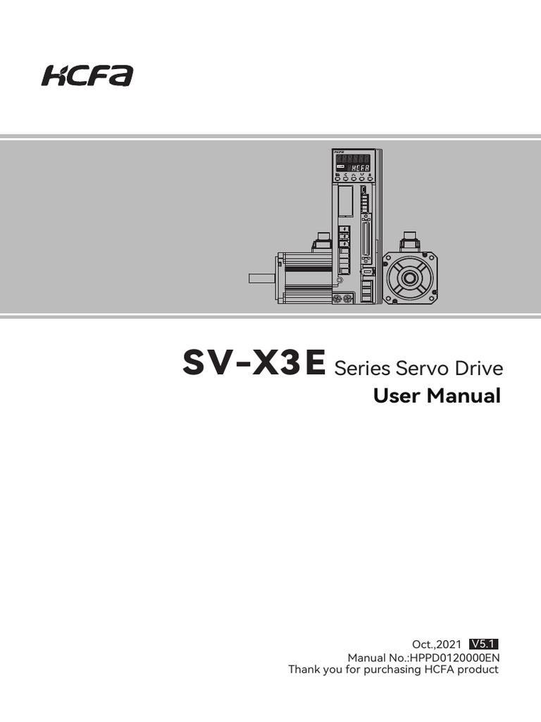 X3E Series Servo Drive User Manual V5.1 (En) | PDF | Electrical Wiring | Electric Motor