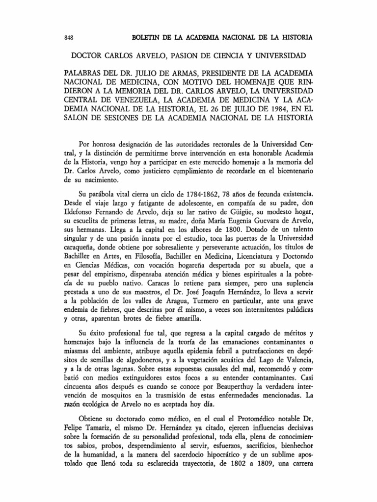 DR Carlos Arvelo Biografia | PDF | Religión y espiritualidad