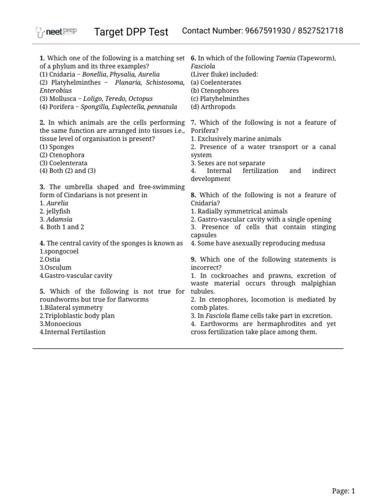 Target DPP Test | PDF
